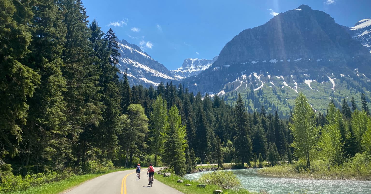 Glacier Park Cycling Vacation in Montana. Bike trip based in Whitefish, MT